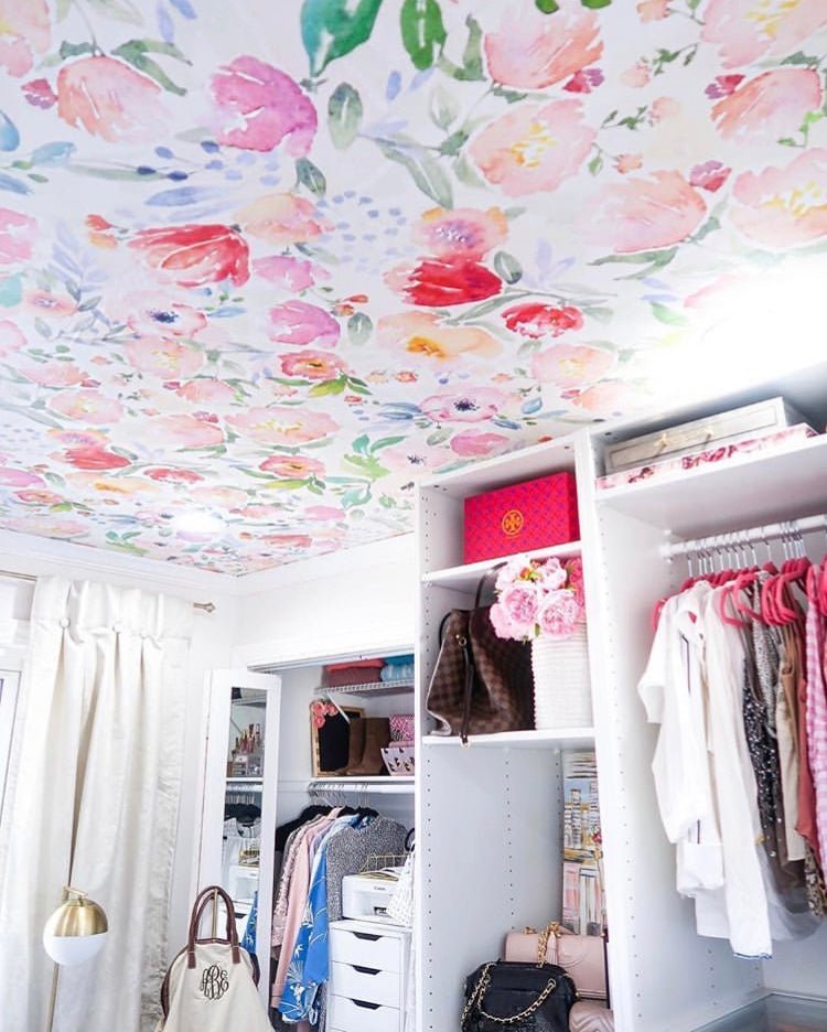 Wallpapering the Fifth Wall - You Guessed it, the Ceiling!