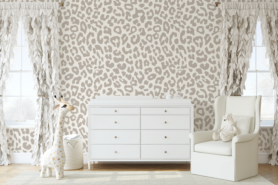 Neutral Animal Print Peel and Stick Wallpaper