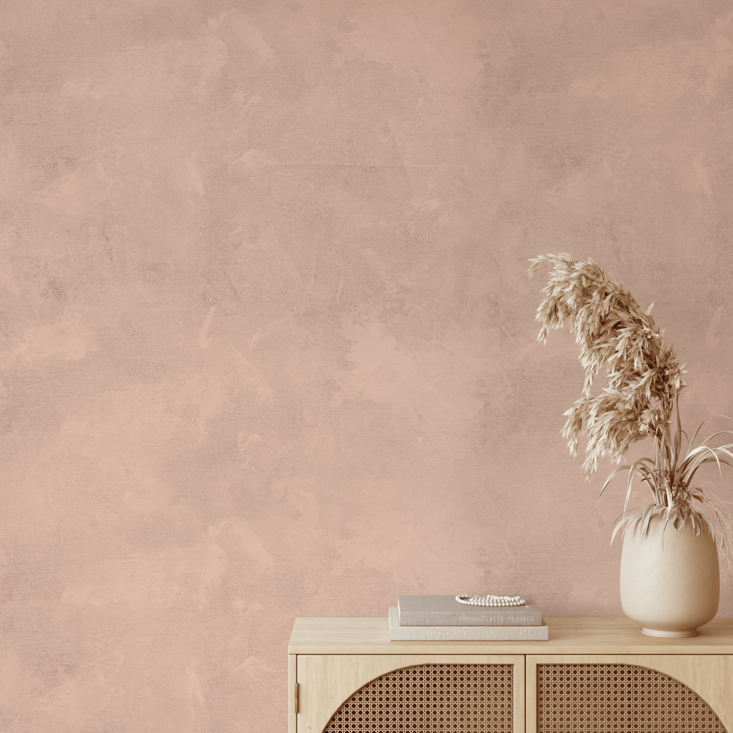 Pink Limewash Wallpaper, Paint Textured Wallpaper