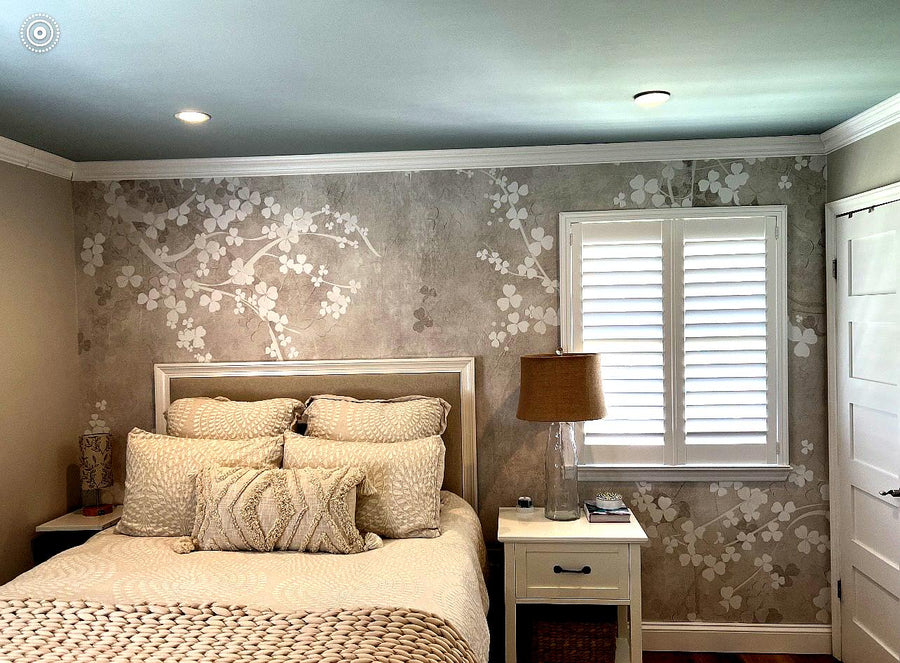 Natural Beige Fresco Wall Mural (Peel & Stick)