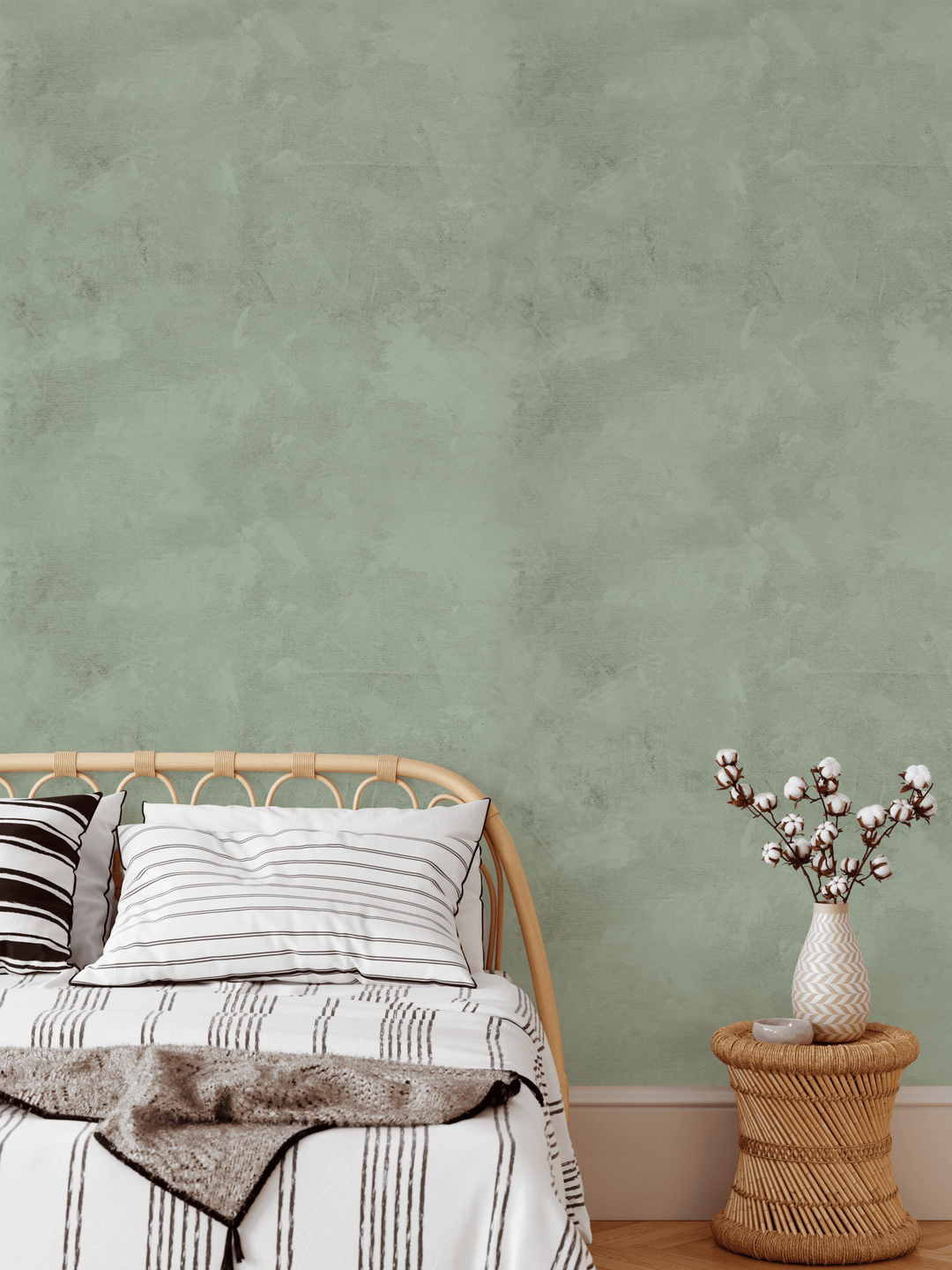 Best Green Peel And Stick Wallpaper (Limewash Style)