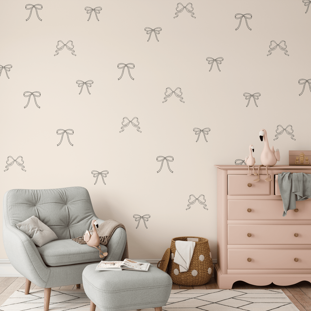 Simple Bow Wall Decals (Peel and Stick Decals)