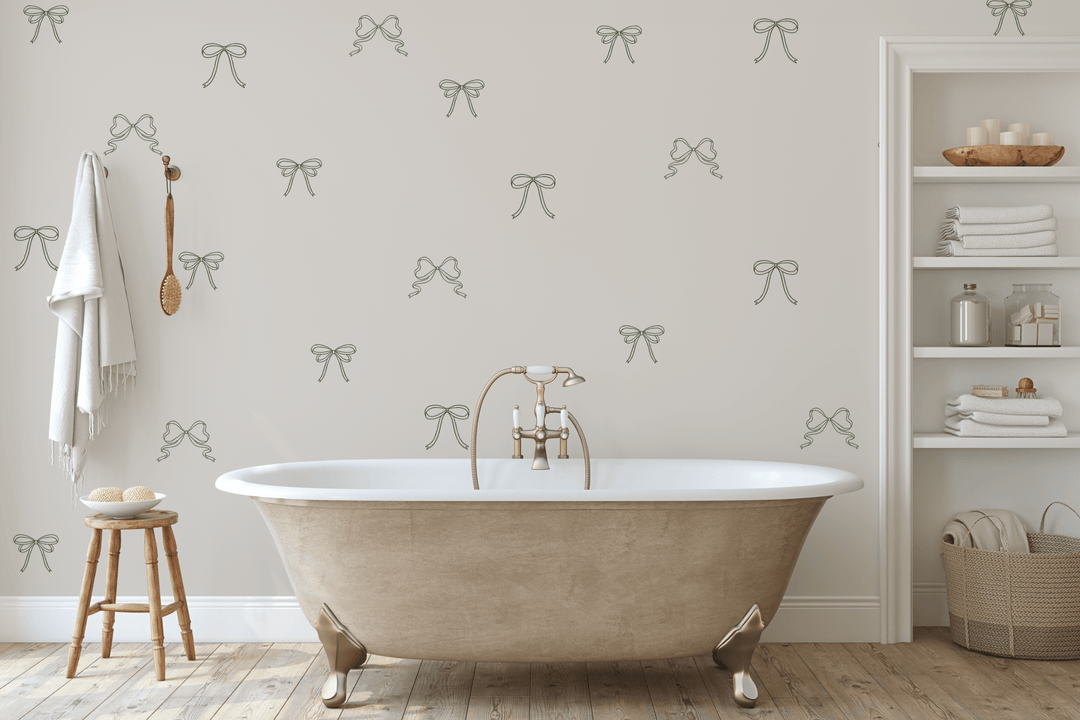 Simple Bow Wall Decals (Peel and Stick Decals)