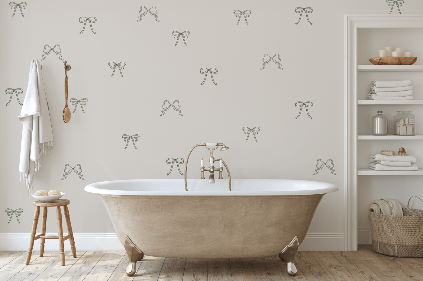 Simple Bow Wall Decals (Peel and Stick Decals)