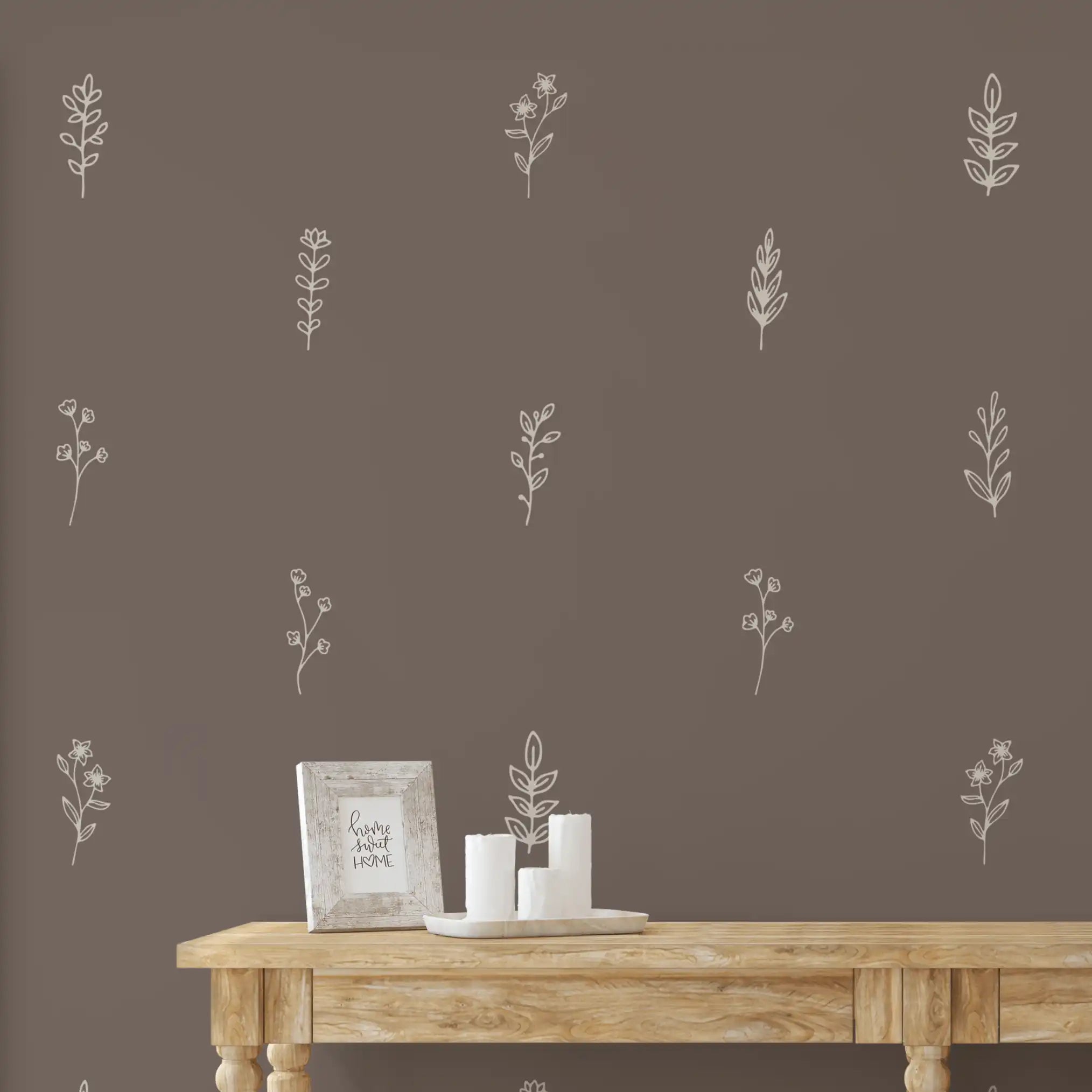 Simple Floral Decals (Peel and Stick Decals)