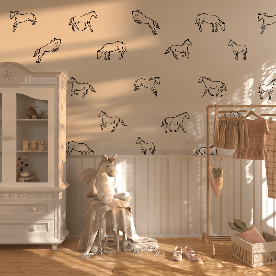 Simple Horse Decals (Peel and Stick Decals)