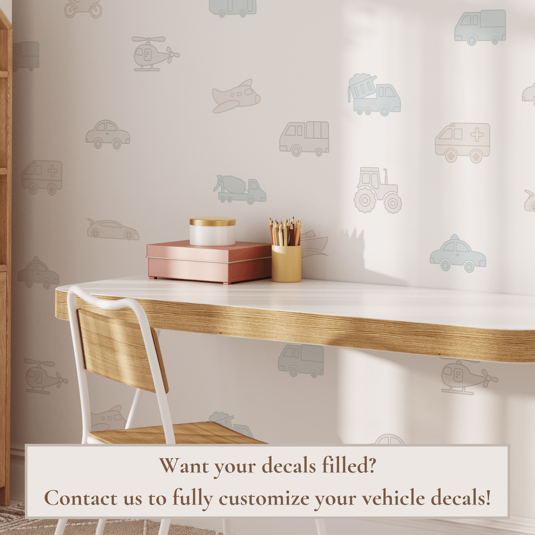 Simple Vehicle Wall Stickers (Peel and Stick Decals)