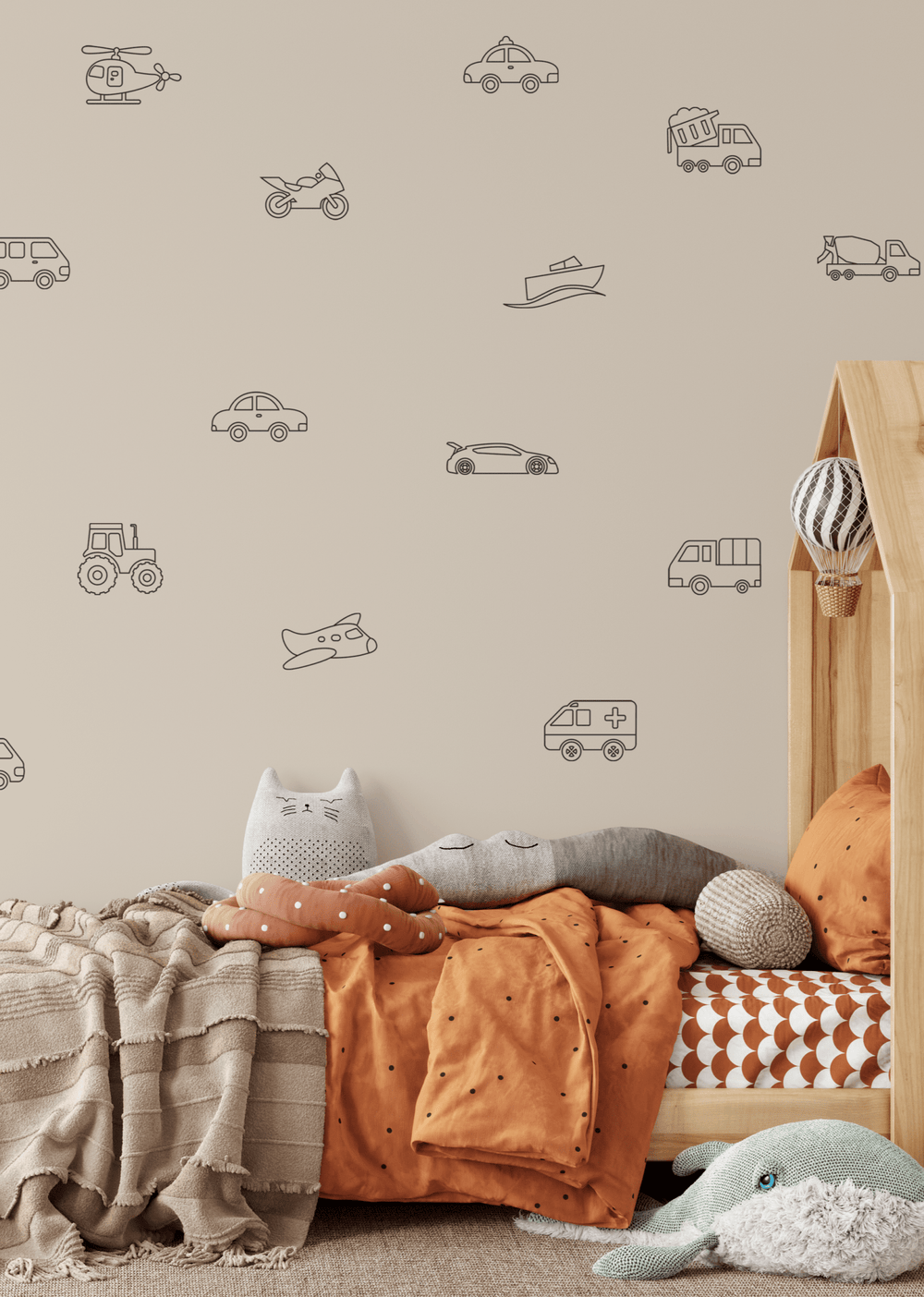 Simple Vehicle Wall Stickers (Peel and Stick Decals)
