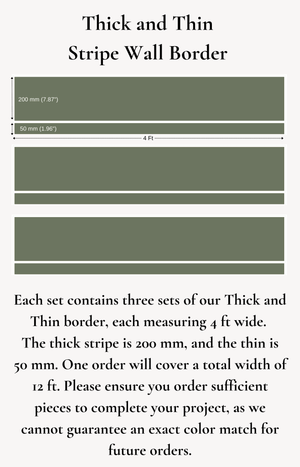 Thick and Thin Stripe Wall Border Stickers