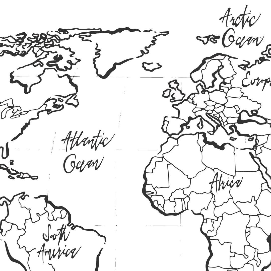 Voyager World Map Wall Mural Peel And Stick