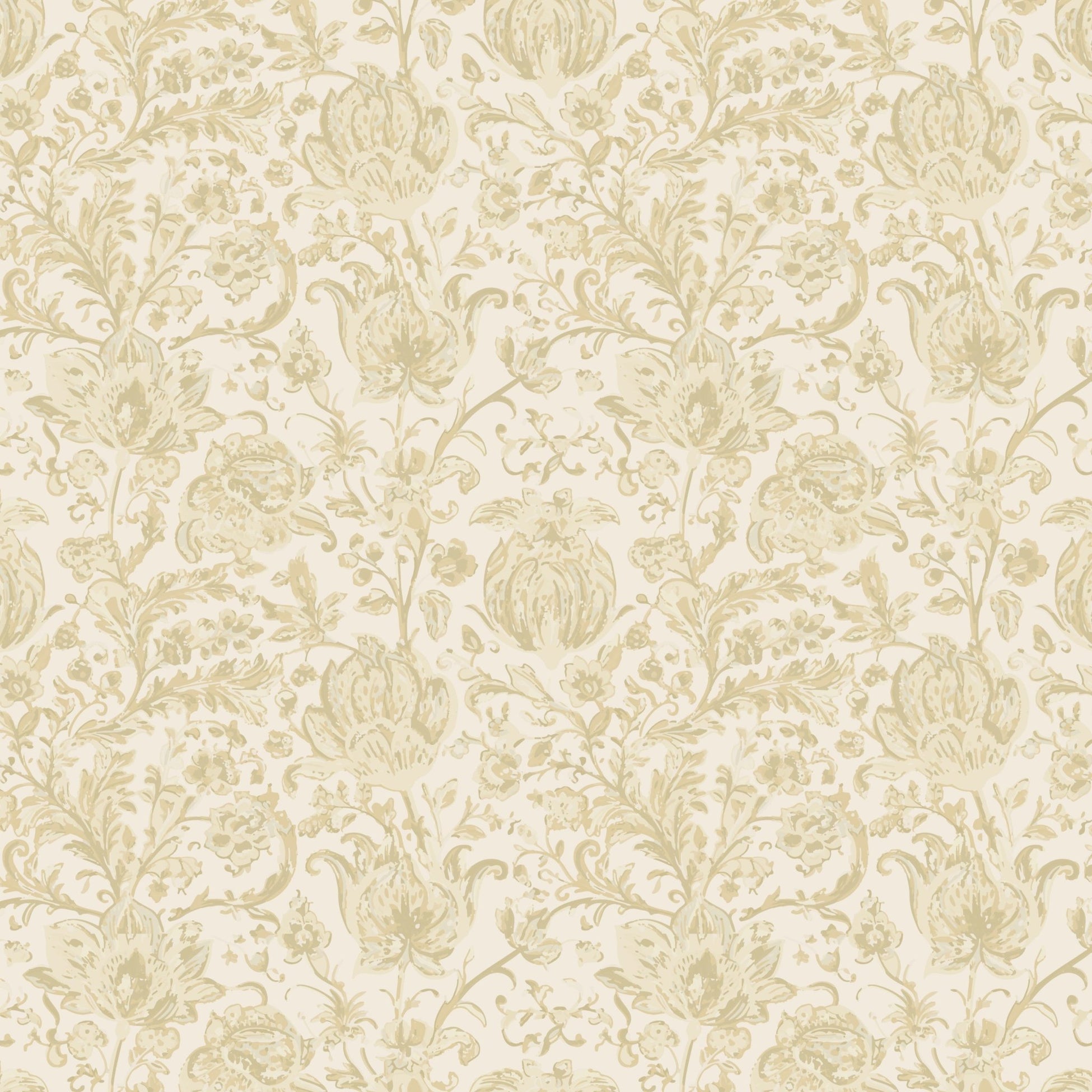 Beige Brocade Peel and Stick Wallpaper (Self-Adhesive)