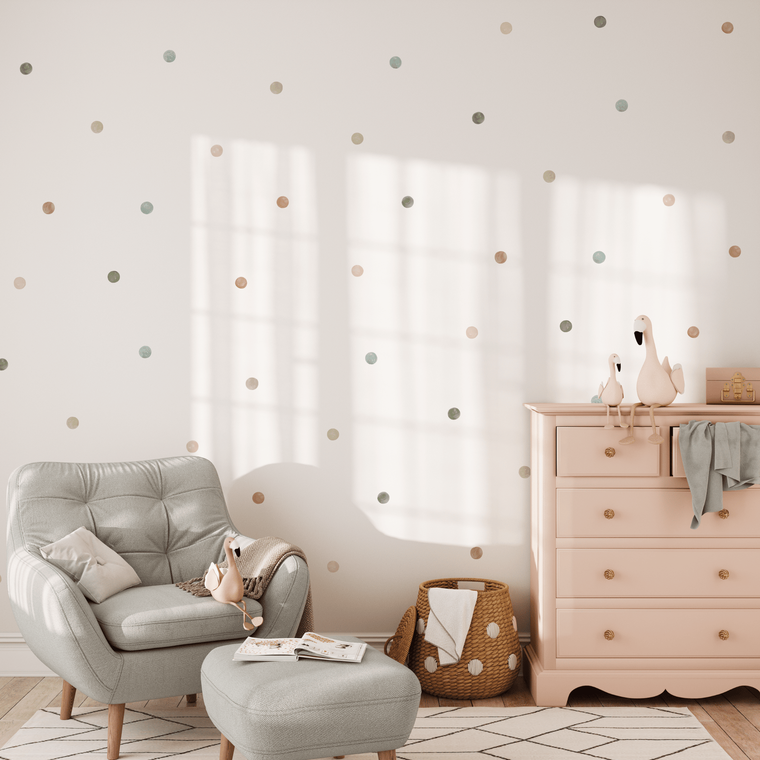 Earth Watercolor Wall Dots Decals