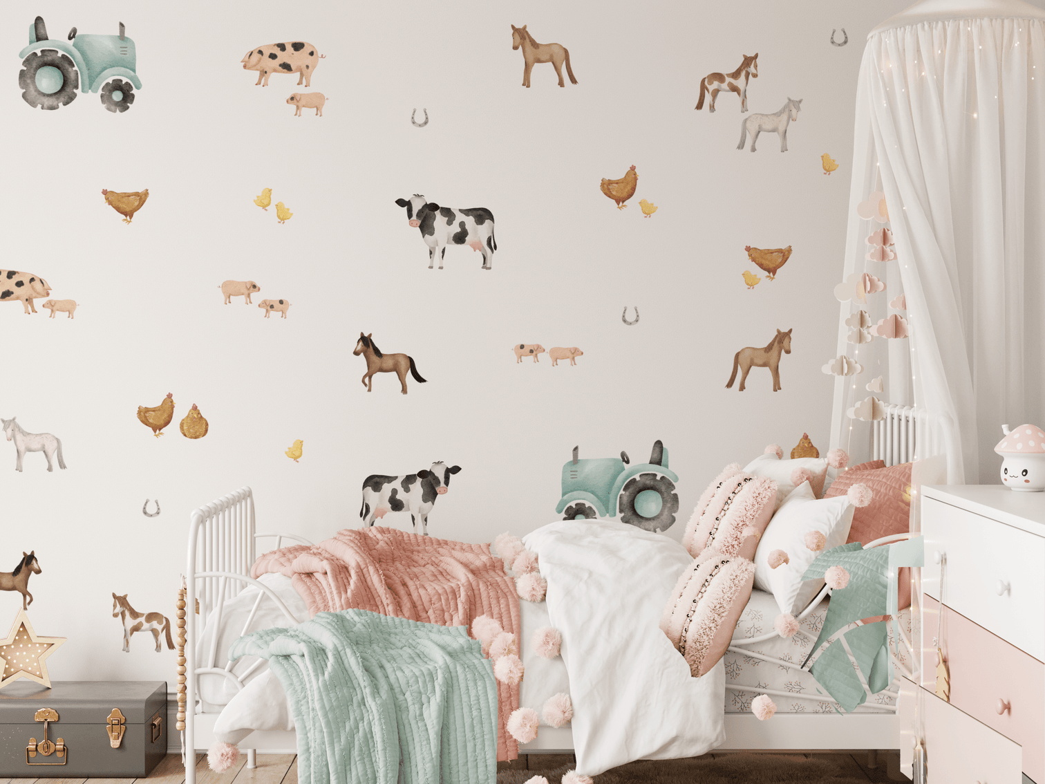 Farm Animal Wall Stickers for kids room