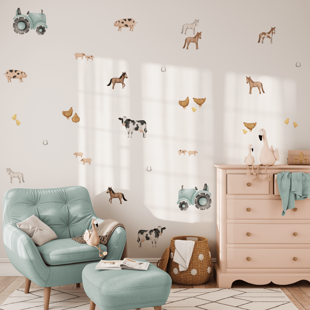 Farm Animal Wall Stickers for kids room