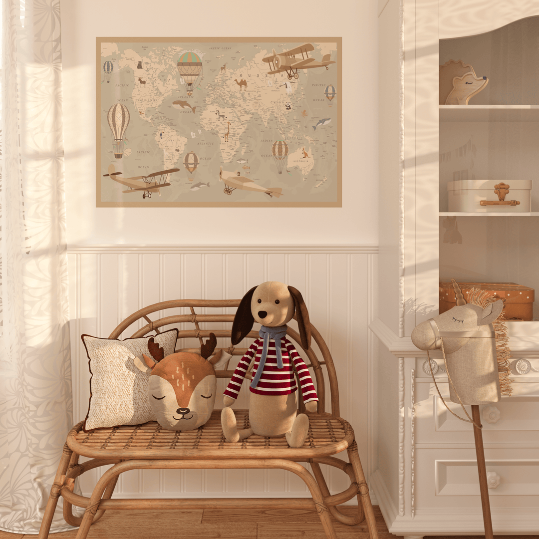 Best World Map Wall Decals | Map Wall Stickers