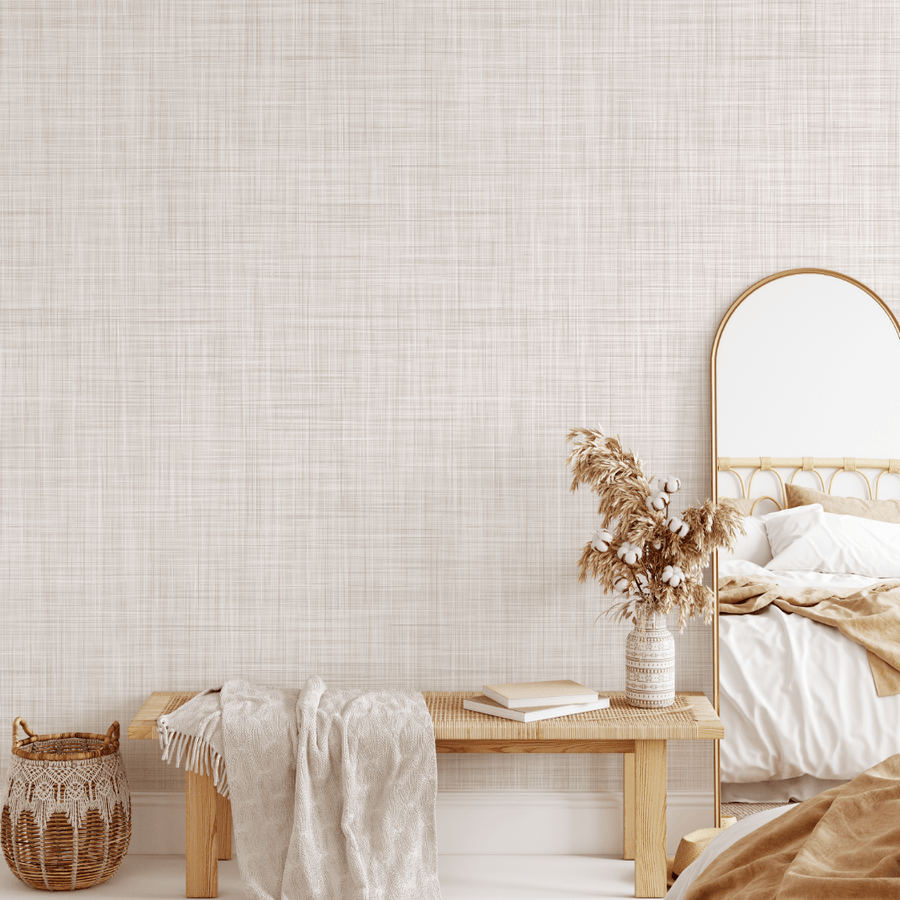 Grasscloth Wallpaper Peel and Stick and Removable