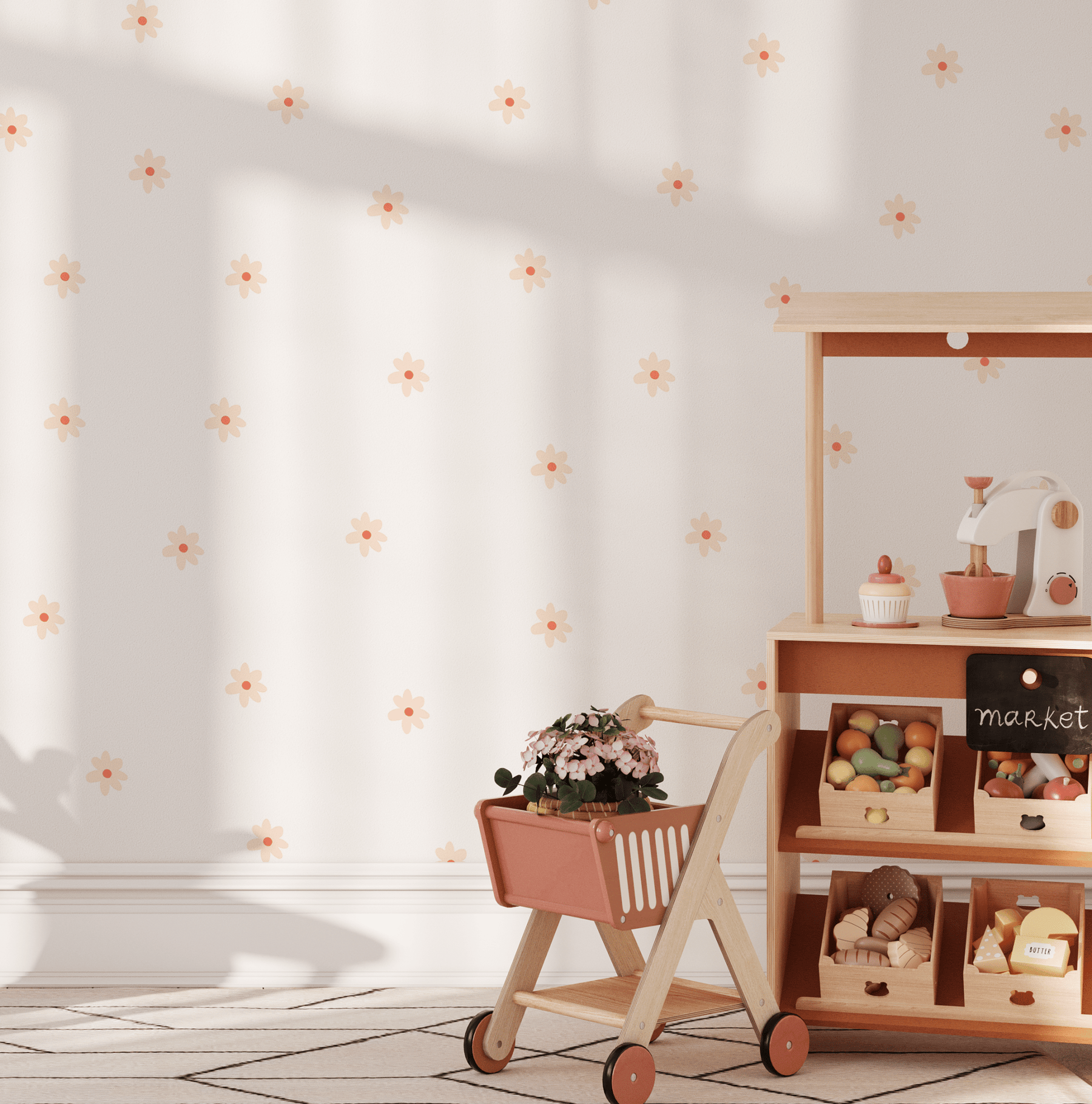 Small Daisy Floral Wall Decals