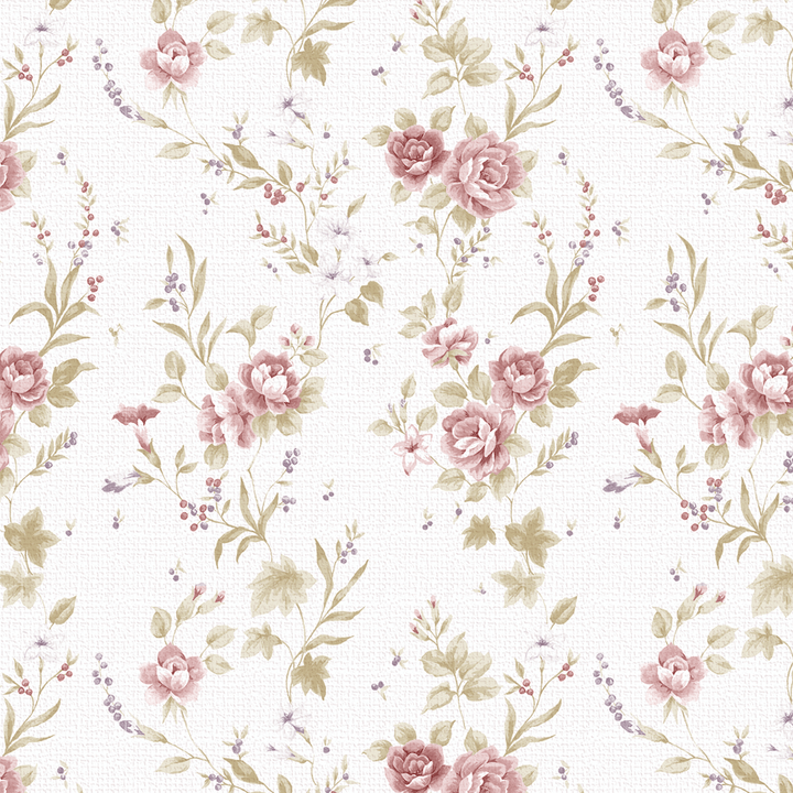 Ivy Cottage Pink Rose Removable Peel and Stick Wallpaper