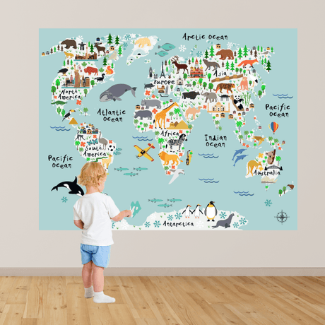 Best World Map Wall Decals | Map Wall Stickers
